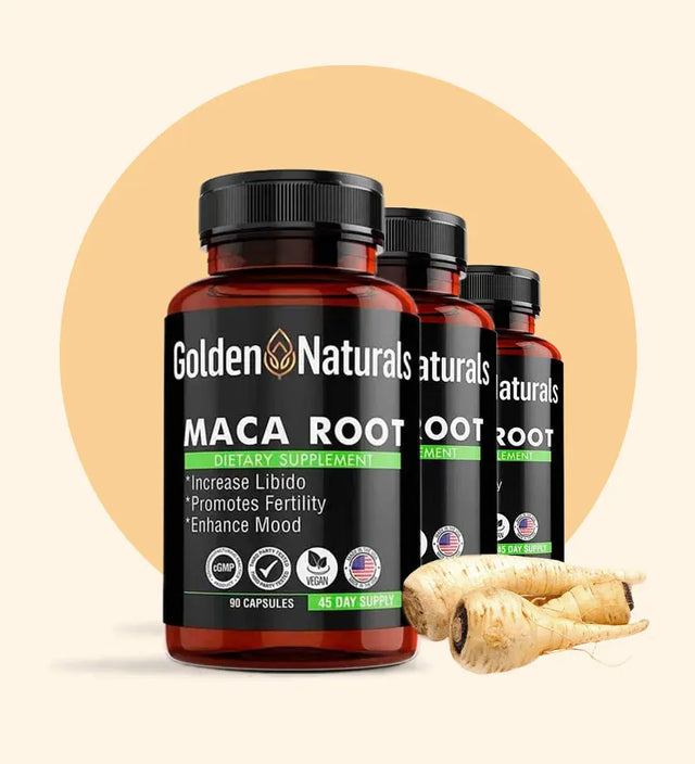 Maca Root 1000mg 20:1 Extract Ratio (90 capsules) - Golden Naturals ...
