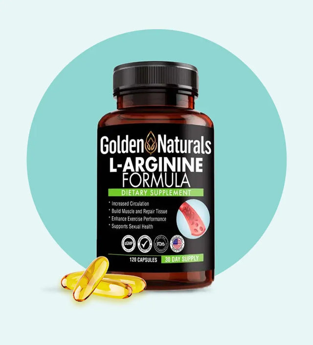 L-Arginine Supplement (120 capsules) – Golden Naturals: Organic Health ...